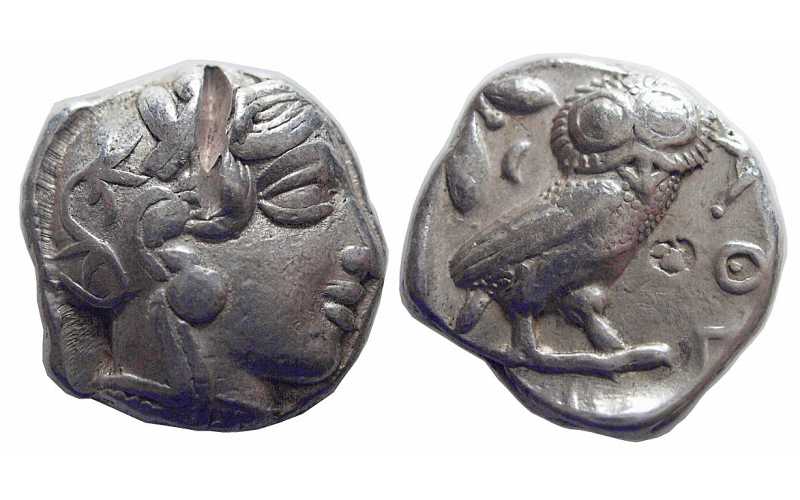 Athens Old-Style "Owl" Tetradrachm, 449-413 BC, VF | Ancient Coin Traders