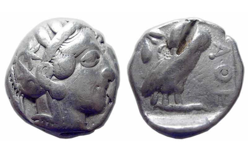 Athens Old-Style "Owl" Tetradrachm, 449-413 BC, VF | Ancient Coin Traders