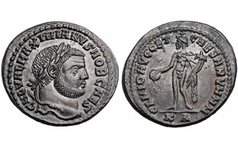 Galerius, As Caesar, 293-305 AD, AE Follis, Genius, struck c 295-296 AD ...